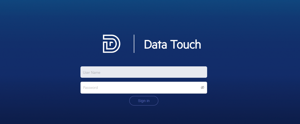 Logging in to Data Touch - Data Touch
